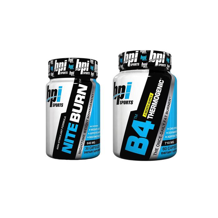 BPI B4 THERMOGENIC FAT BURNER/NITE BURN COMBO – Rank1 Nutrition
